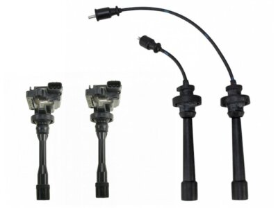 78TF71V Ignition Coil and Spark Plug Wire Set Fits 2000-2002 Mitsubishi ...