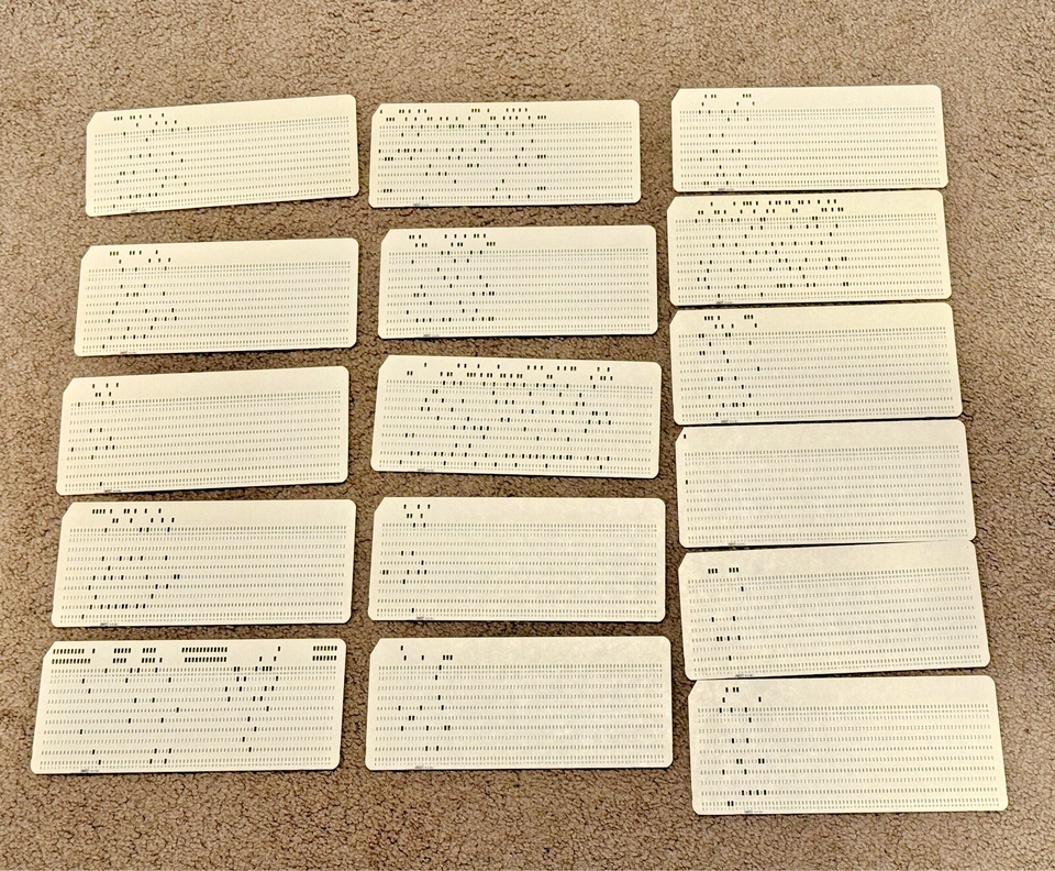 Lot of 16 Vintage Coding Computer Punch Cards Used, 5081 | eBay