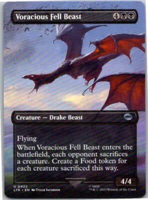 Magic the Gathering Voracious Fell Beast Borderless The Lord of the ...