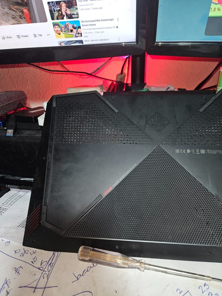 hp omen 15.6 gaming laptop back cover | eBay UK