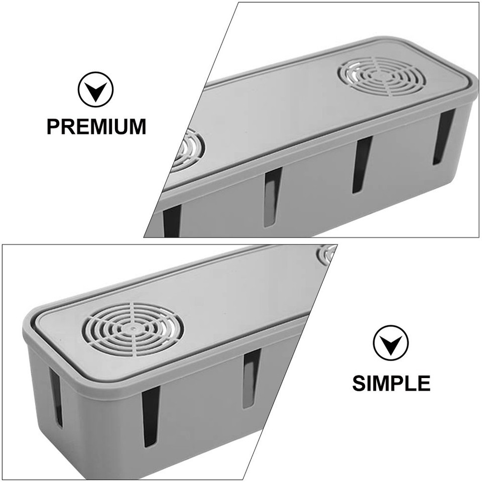 Cable Organizer Container Electrical Socket Storage Box Desk Organiser ...