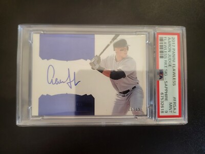 2017 Panini Flawless AARON JUDGE Rookie Card Sapphire Auto PSA 9 15/15 ...