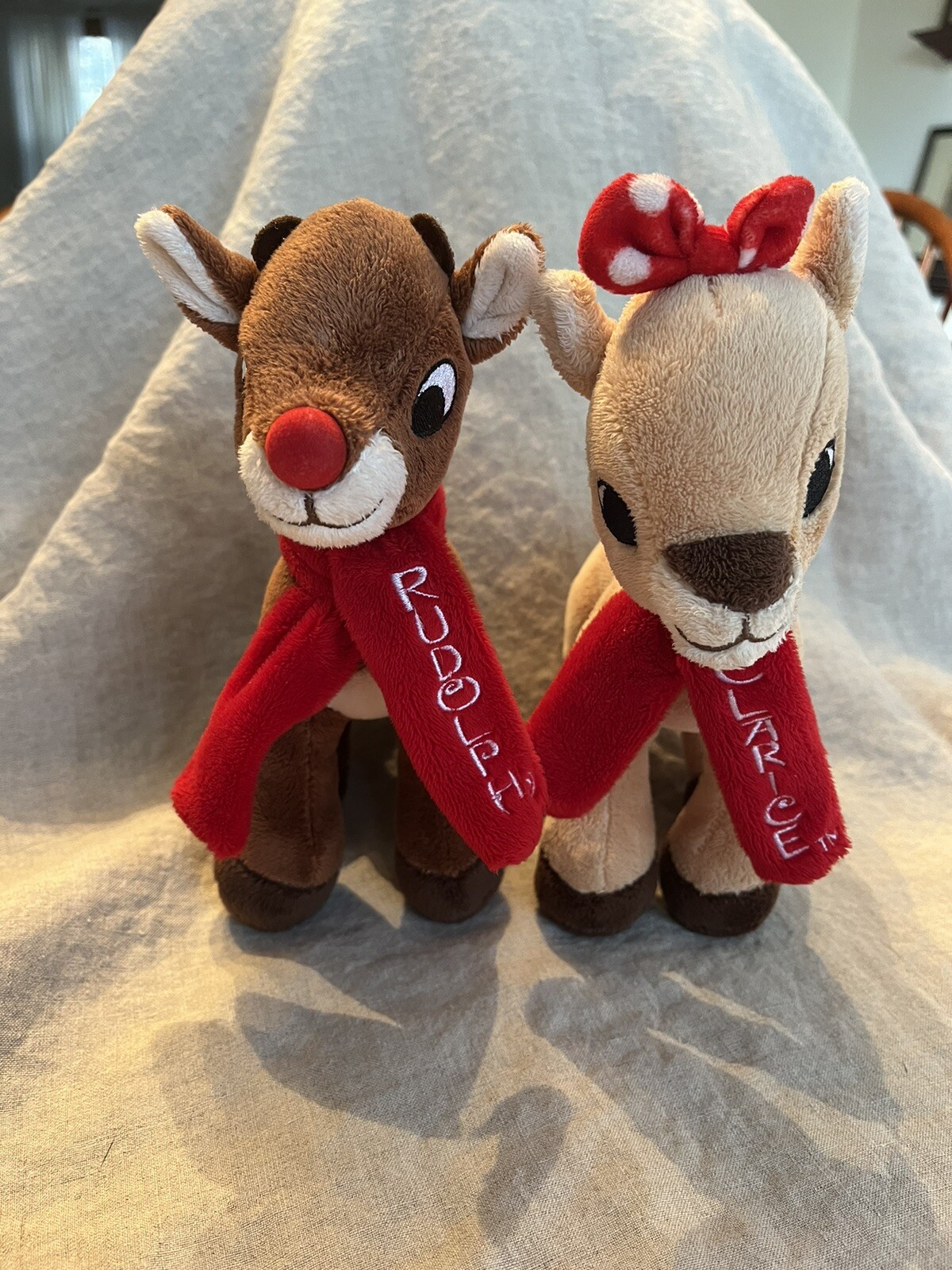 Rudolph the Red Nosed Reindeer and Clarice Reindeer Plush Set Of 2 | eBay