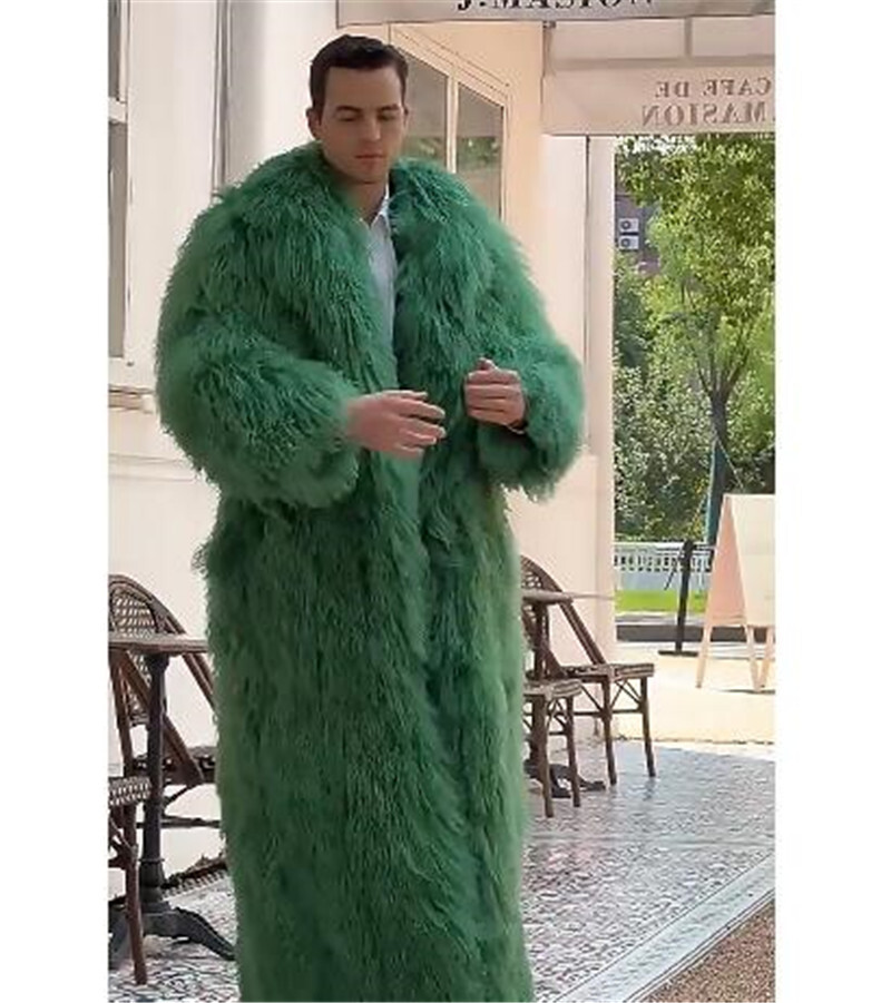 Women 100%Real Lamb Sheep Warm Coat Curly Lamb Tibetan Fur Mongolian ...