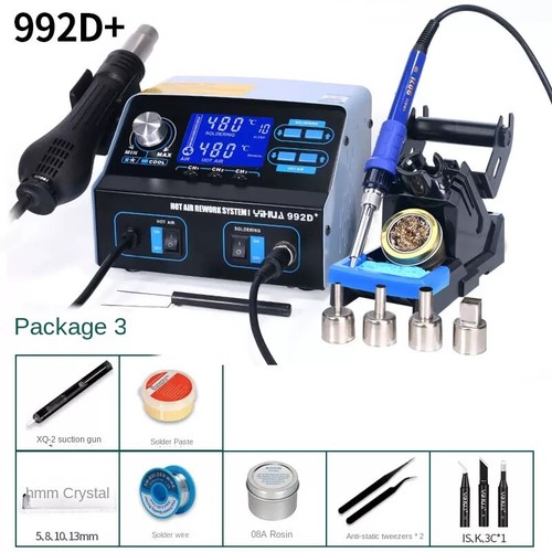 Smart LCD Hot Air Gun Desoldering Station 2-in-1 Soldering Iron ...
