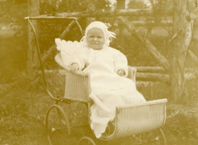 YA121 Original Vintage Photo BABY IN STROLLER c Early 1900's | eBay