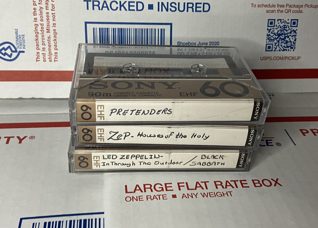 LOT OF 3 Sony EHF60 Type II 2 Cassette Tapes EHF 60 Made in Japan ...