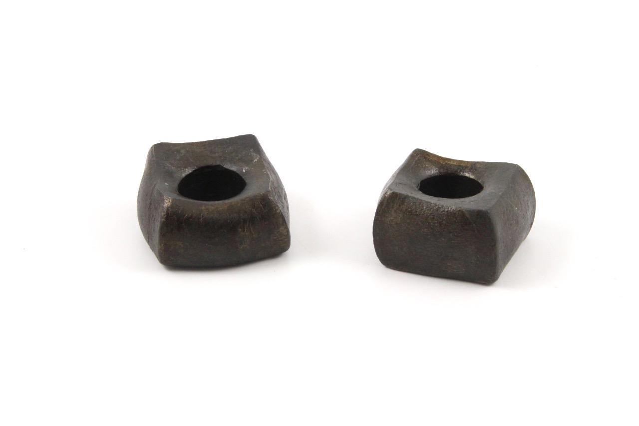 Pr. Vintage G. Gilmore Hand Forged Metal Simple Square Minimalist ...