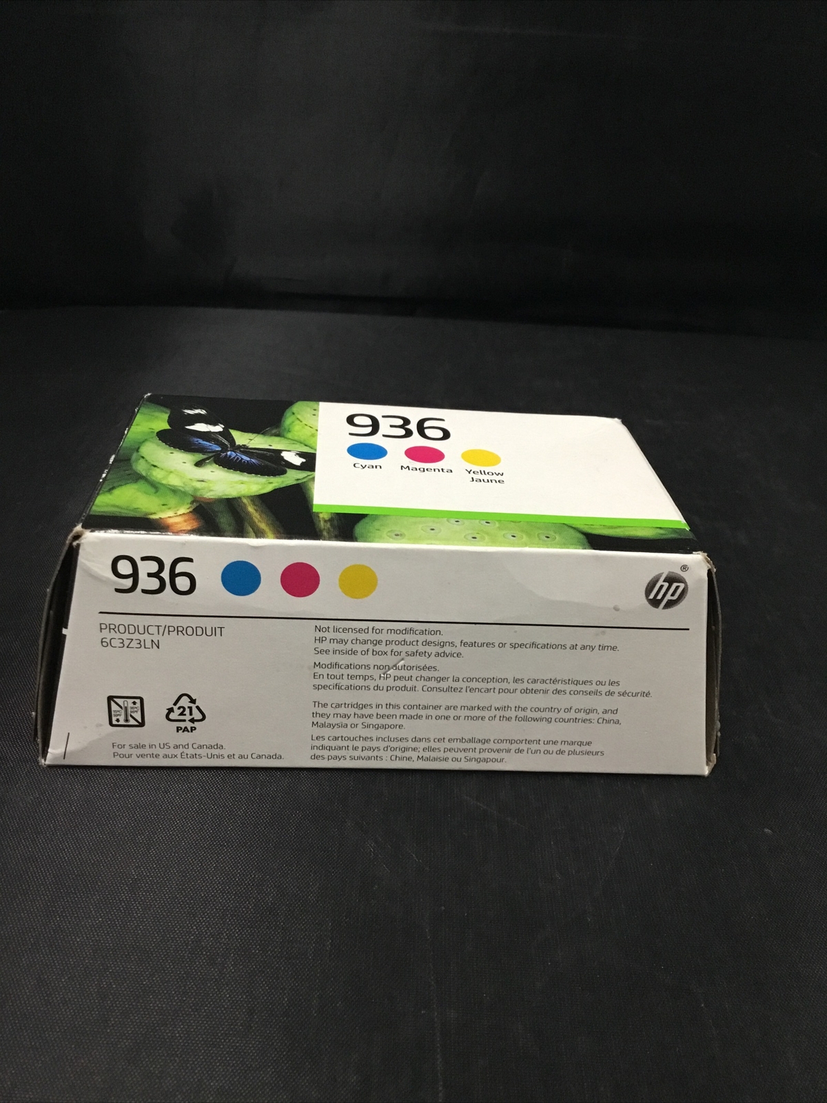 Authentic HP 936 Standard Capacity Ink Cartridges 3 Pack C/M/Y (6C3Z3LN ...