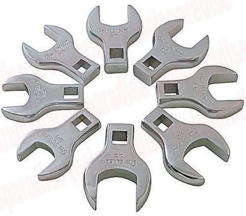 8 PC LARGE METRIC CROWS FOOT END SOCKET WRENCH CROWFOOT TOOL SET 24MM ...