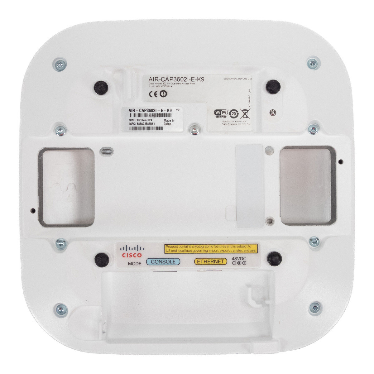 Cisco Aironet 3602i 1000 Mbps Wireless Access Point - AIRCAP3602IEK9 ...