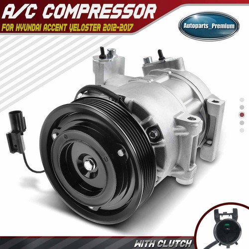 New AC A/C Compressor for Hyundai Accent Veloster 2012-2017 L4 1.6L ...