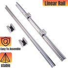 2PCS SBR12 300-1500mm Fully Supported Linear Rail &4PCS SBR12UU Block ...