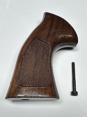 Vintage Dan Wesson Factory Wood Revolver Grip Small Frame Square Tang w ...