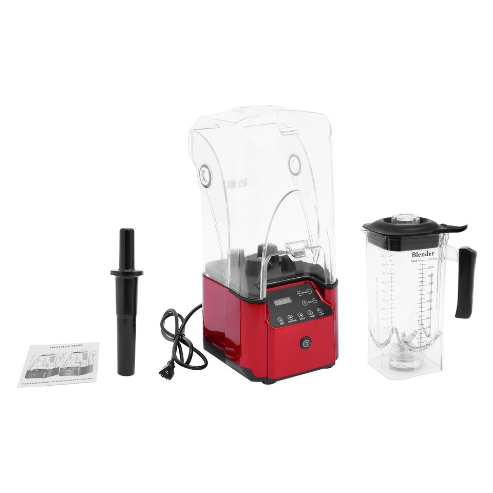 2200W Commercial Professional Blender W/ Shield Quiet Sound Enclosure ...