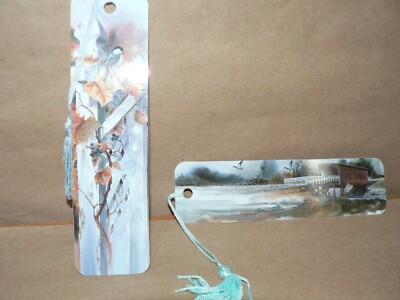 Mike Casper Bookmark CHOICE Plastic tassel Covered Bridge Geese ...