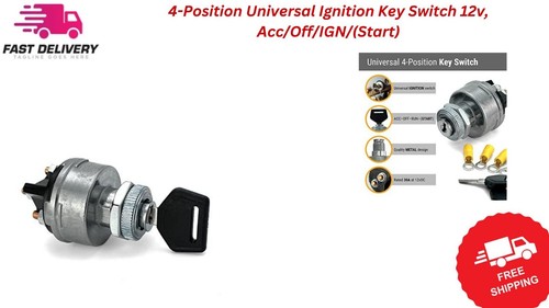 4-Position Universal Ignition Key Switch 12v, Acc/Off/IGN/(Start) | eBay