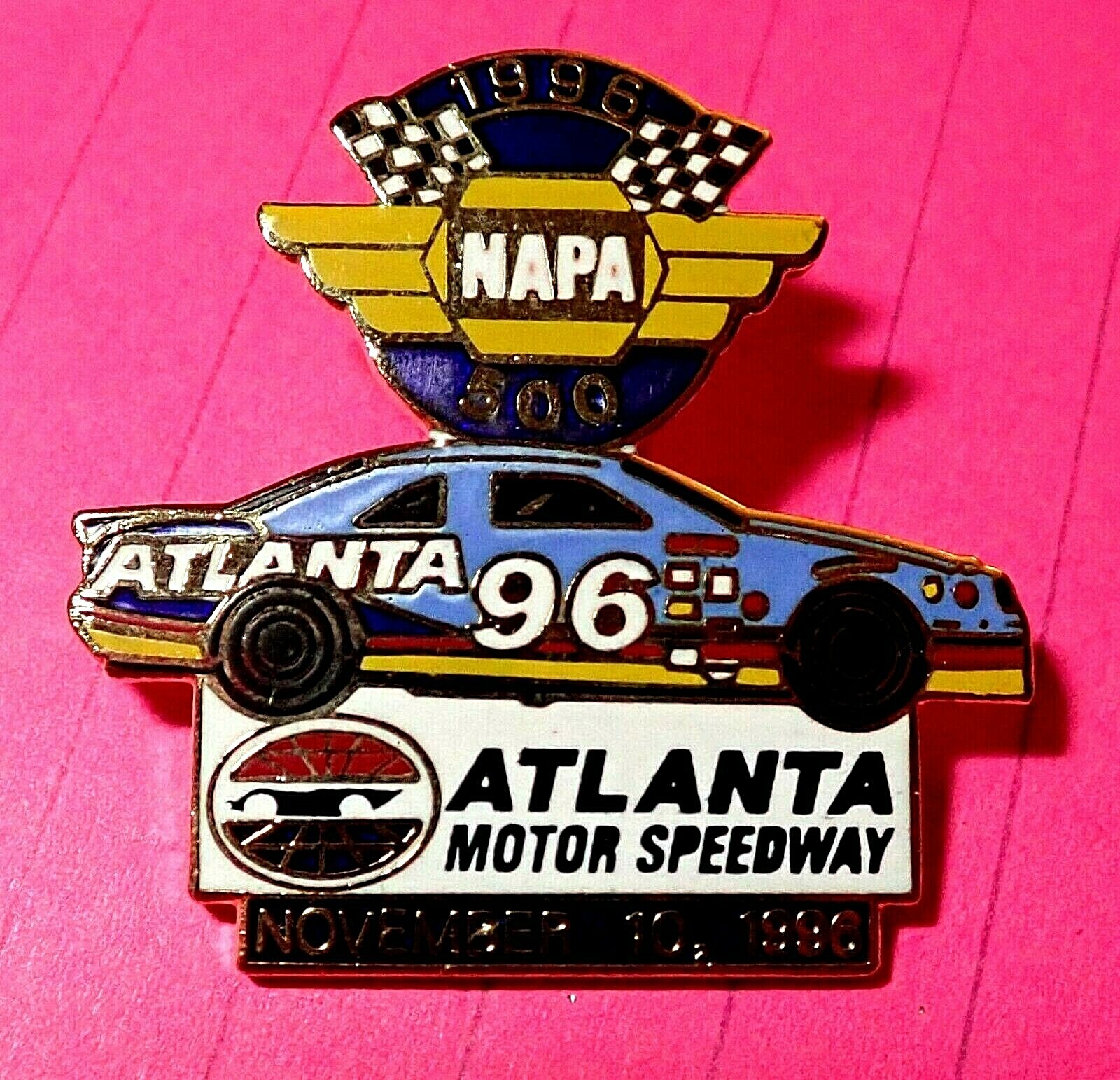 VINTAGE 1996 NAPA ATLANTA MOTOR SPEEDWAY OFFICIAL NASCAR RACING CAR PIN ...