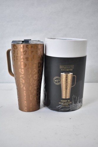 BruMate Toddy XL 32 oz Insulated Coffee Mug - Gold Leopard for sale ...
