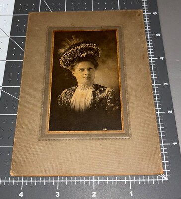 1900s Woman FANCY Floral HAT Fashion Lady Antique PHOTO | eBay