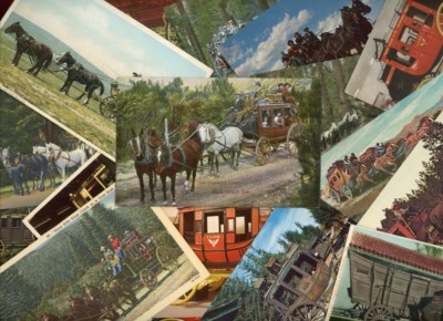 STAGECOACH. 25 Different Cards showing Stagecoaches. All cards are ...
