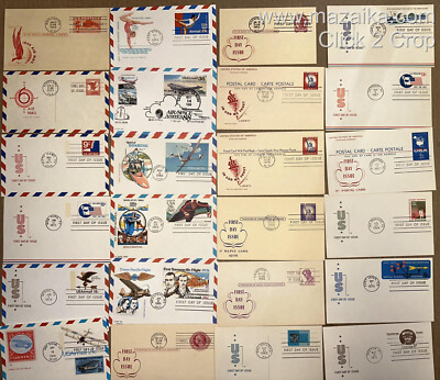 US POSTAL CARDS FDCs BIG COLLECTION SET 69 DIFFERENT FARNAM 1949-1986 ...