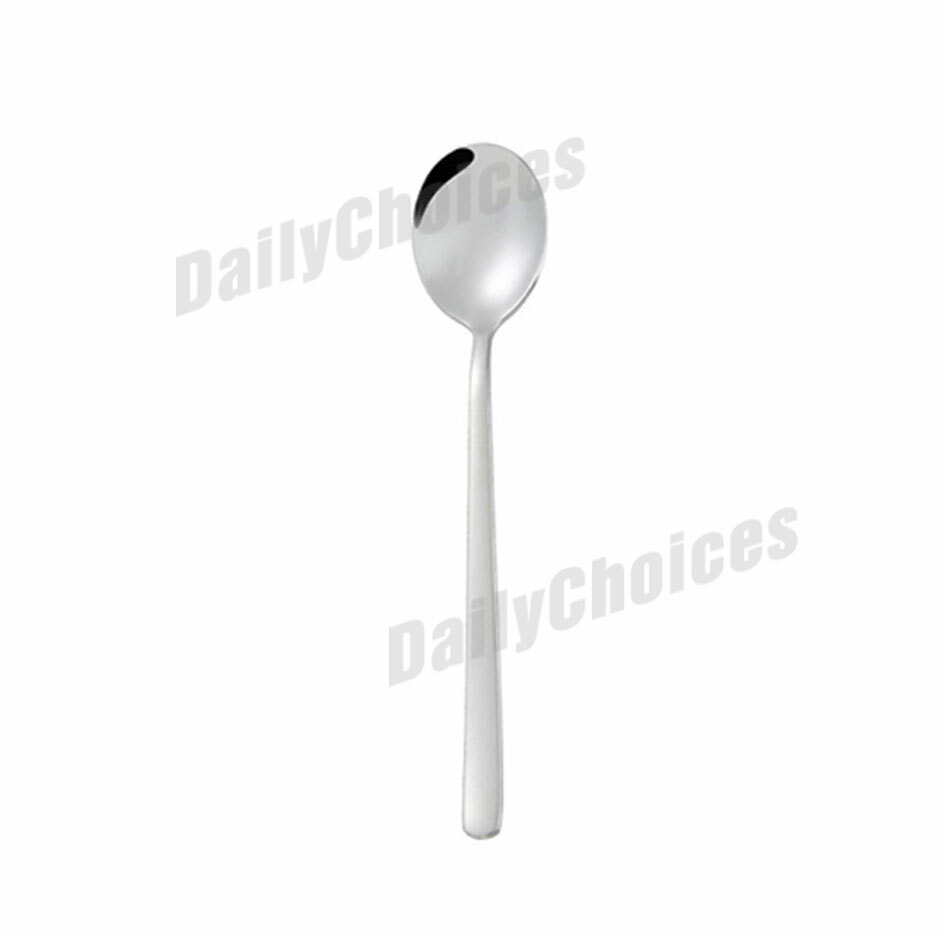 6x Stainless Steel Tea Spoons Long Handle Latte Ice Cream Sundae Coffee ...