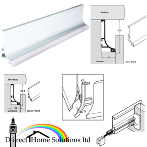 Hafele Gola System B Profile Handle, Horizontal Fixing Under Worktops ...
