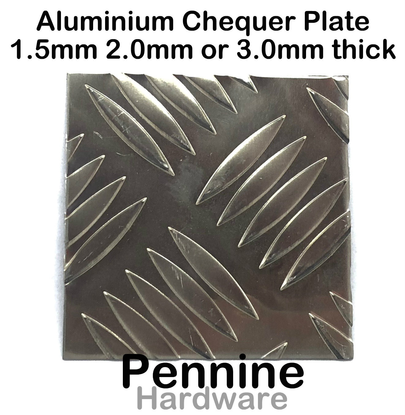 Aluminium CHEQUER PLATE 1.5 2.0 & 3.0 Thick 5 Bar Tread Plate ...