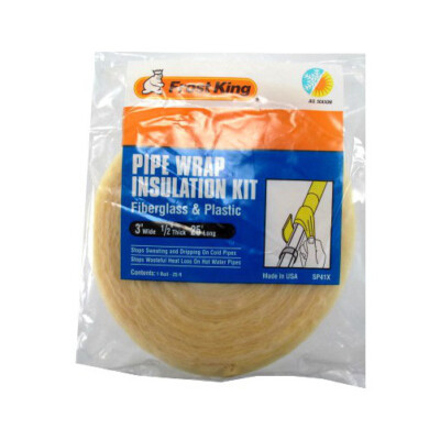 3" X 1/2" X 25' Fiberglass Pipe Wrap Insulation Kit 77578022994| eBay