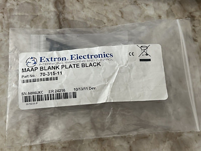 EXTRON 70-315-11 MAAP Blank Plate Black, NEW | eBay
