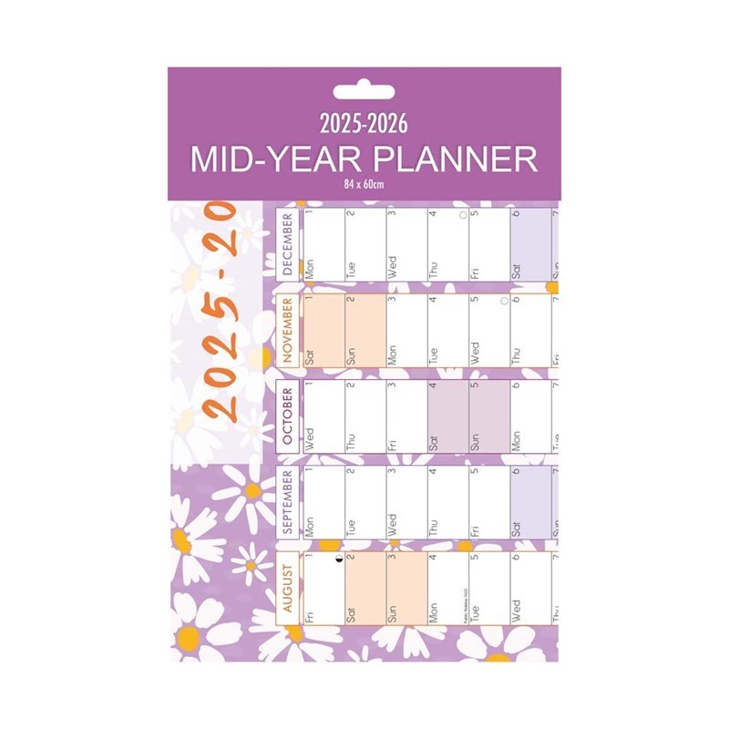 Academic Year Calendar PaulStore Large Academic Wall Planner Aug 2025 ...