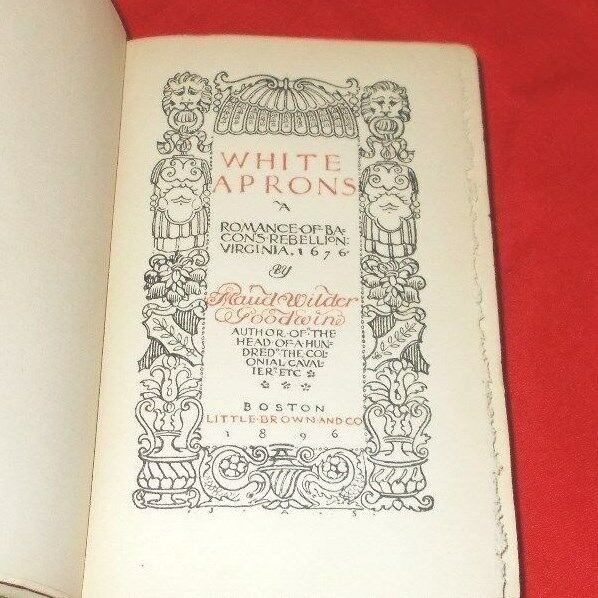 "White Aprons" Maud Goodwin *1896* 1st Edition / 1st Print HC VG+ | eBay