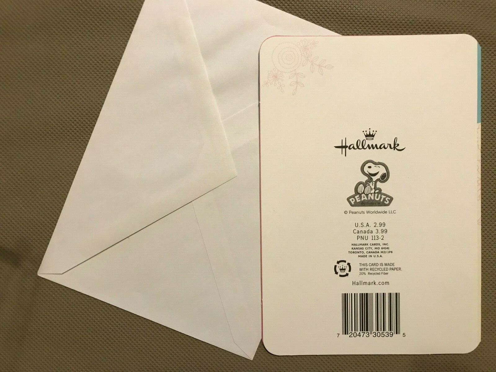 Hallmark Thank You Greeting-Peanuts Snoopy-Thanks you NEW(A26)) | eBay