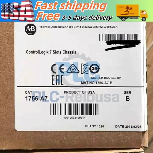 Allen Bradley 1756-A7 SER B ControlLogix 7 Slots Chassis New Factory ...