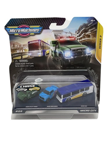 MICRO MACHINES 2020 SERIES 2- MICRO CITY - 3 Pack Truck Bus Cars NEW ...