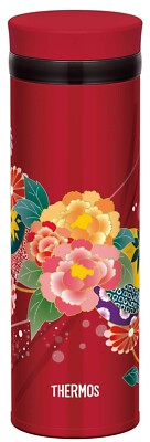 Thermos Water Bottle Vacuum Insulated Mobile Mug 350ml Button Made in ...