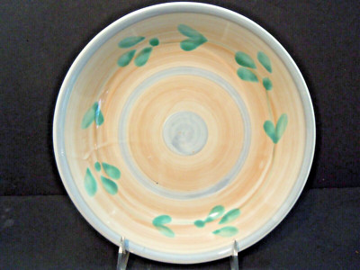 Caleca Italian Pottery Hand Painted Peach 4 Soup Bowls 8 1/2" | eBay
