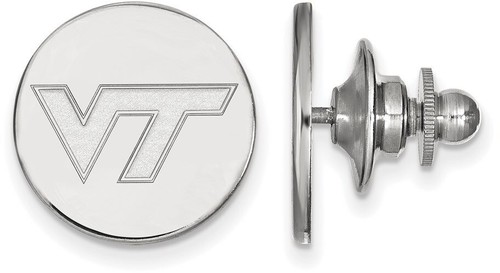 14K White Gold Virginia Tech Lapel Pin by LogoArt | eBay