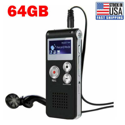64GB USB Paranormal Ghost Hunting Equipment Digital EVP Voice Activated ...