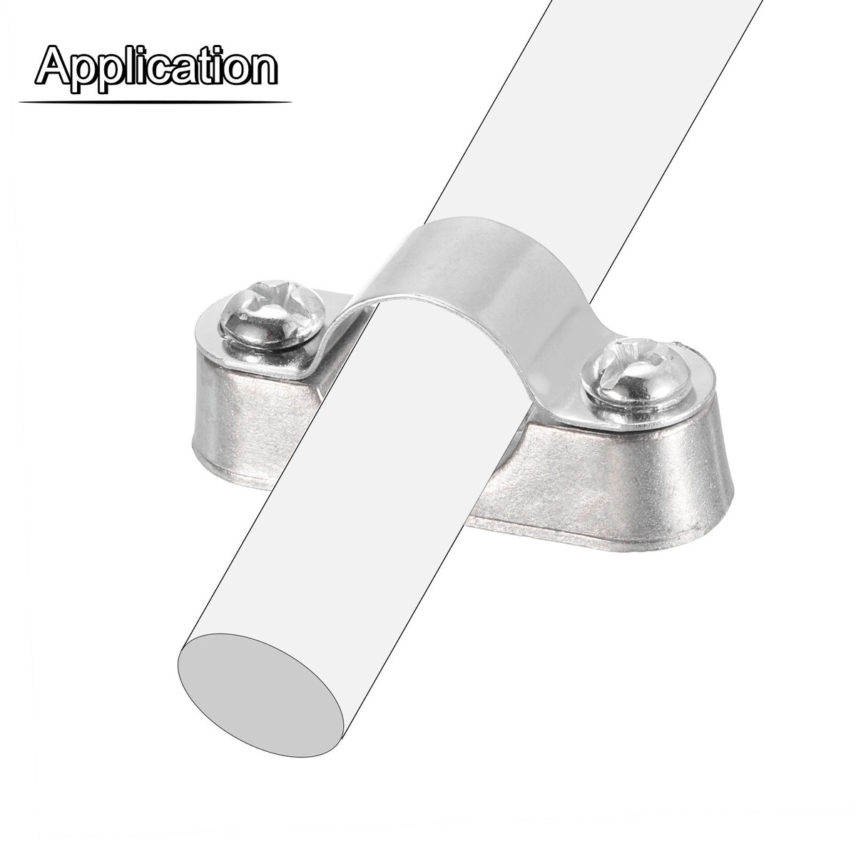 Galvanized Steel Brackets 2-Pack Adjustable Pipe Clamp Mounts - Steel ...