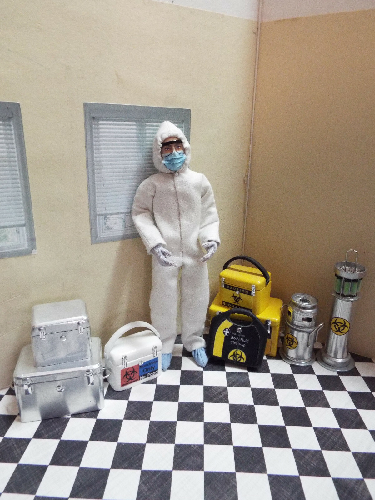 Dollhouse miniature handcrafted Medical Hospital DOLL figure 1/12th PPE ...