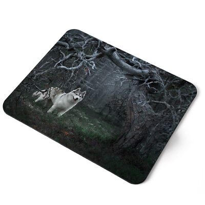 Mouse Mat Pad - Enchanted Forest Siberian Husky Dog Laptop PC Desk ...
