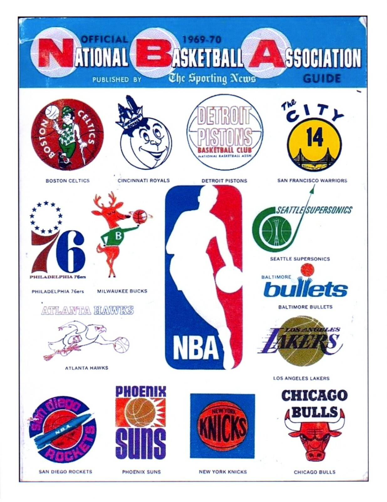 NBA TEAM LOGOS 1969 1970 8.5X11 GLOSSY PHOTO POSTER BASKETBALL | eBay