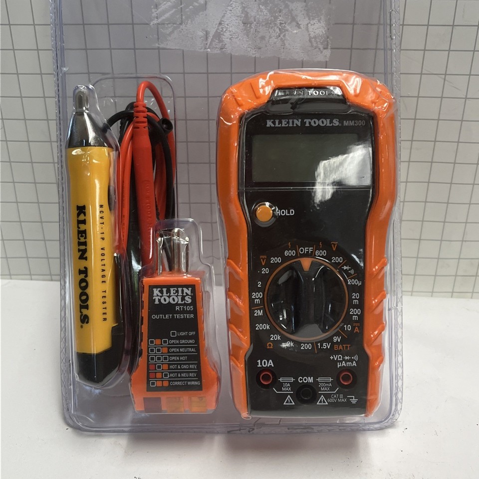Klein Tools Electrical Test Kit with Digital Multimeter MM300/RT105 ...