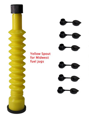 MIDWEST 5810 Aftermarket Yellow Flexible Gas Spout 6 FREE Black Vents ...