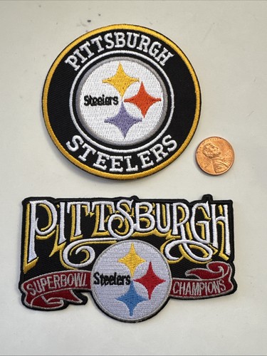 (2) Pittsburgh Steelers Vintage Embroidered Iron On Patches Patch Lot 4 ...