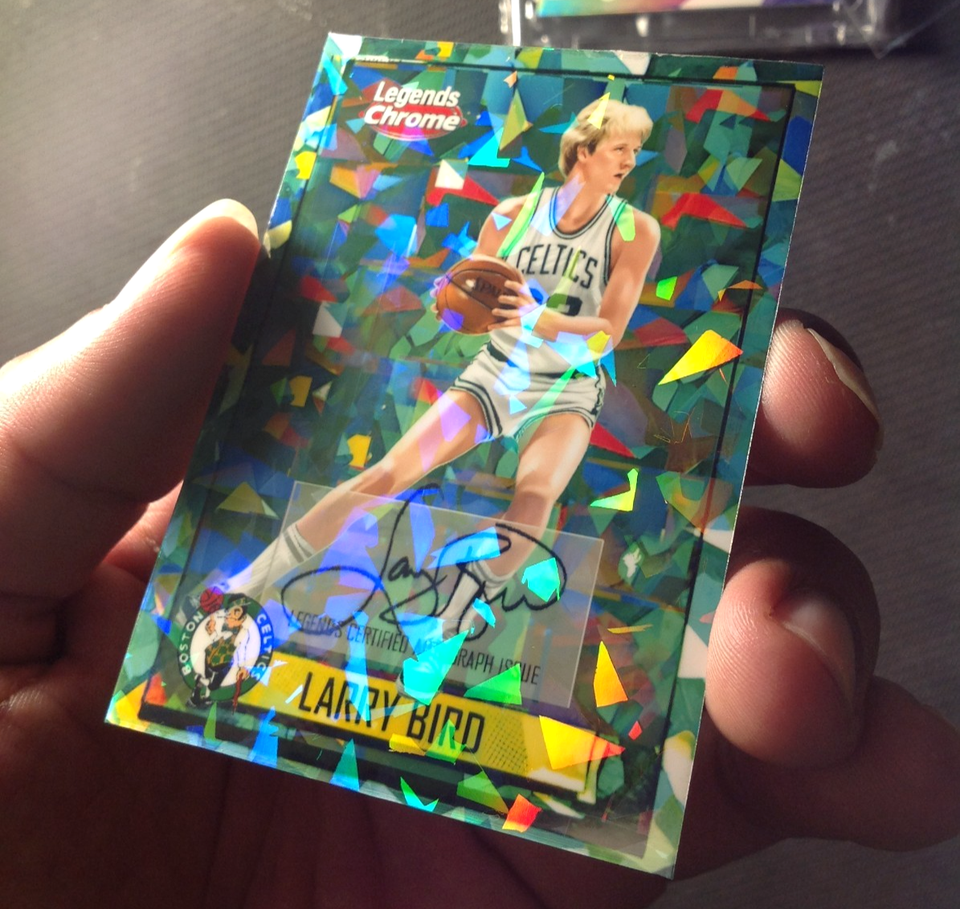 🏀2025 Legends Chrome Larry Bird Green Confetti CUSTOM Print Fan ...