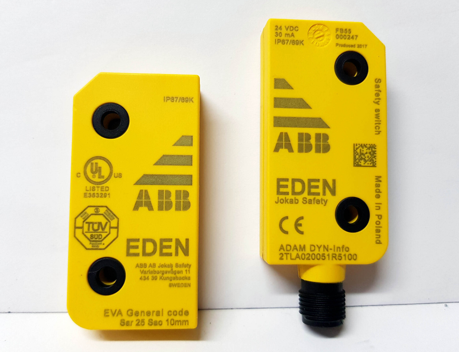ABB Jokab Safety 2TLA020051R5100 Adam DYN + 2TLA020046R0800 EVA general ...