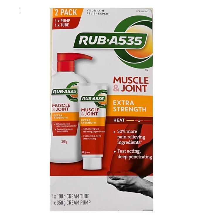 RUB A535 Extra Strength Heating Cream 350gr + 100 g- Largest Size Bonus ...